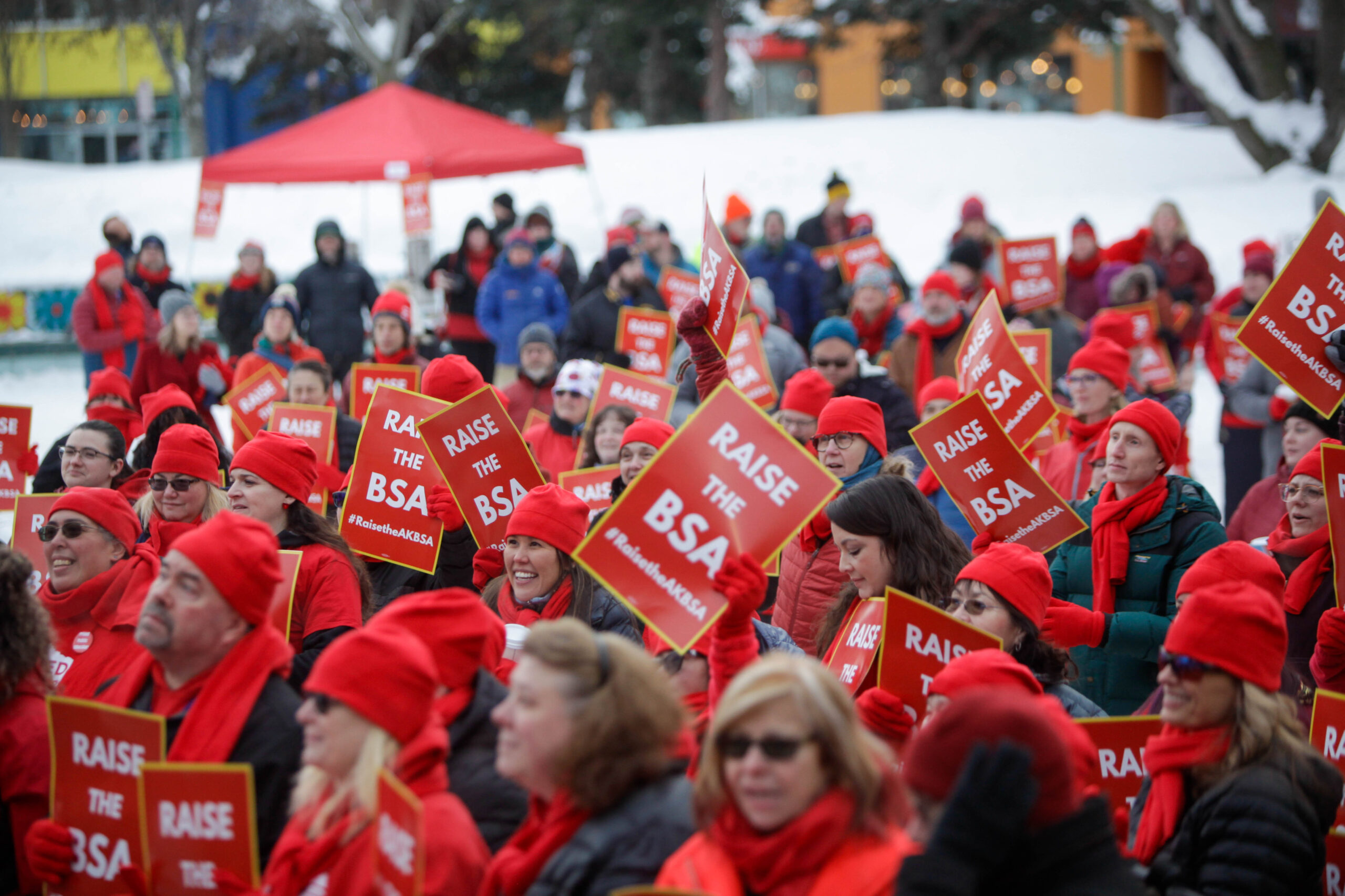 Hundreds rally for Alaska education funding ahead of legislative ...